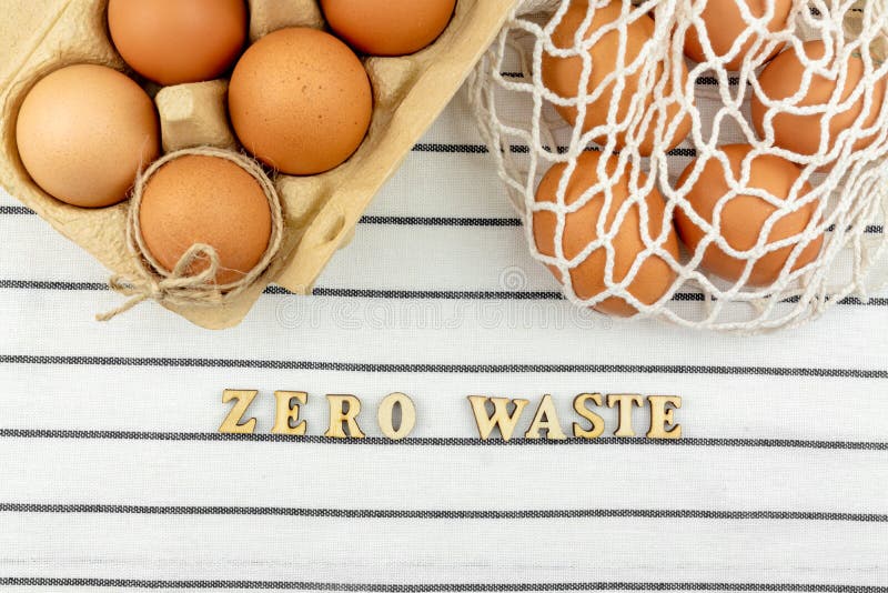 Zero Waste Easter Concept. No Plastic Bag Concept. Minimal Style Stock ...