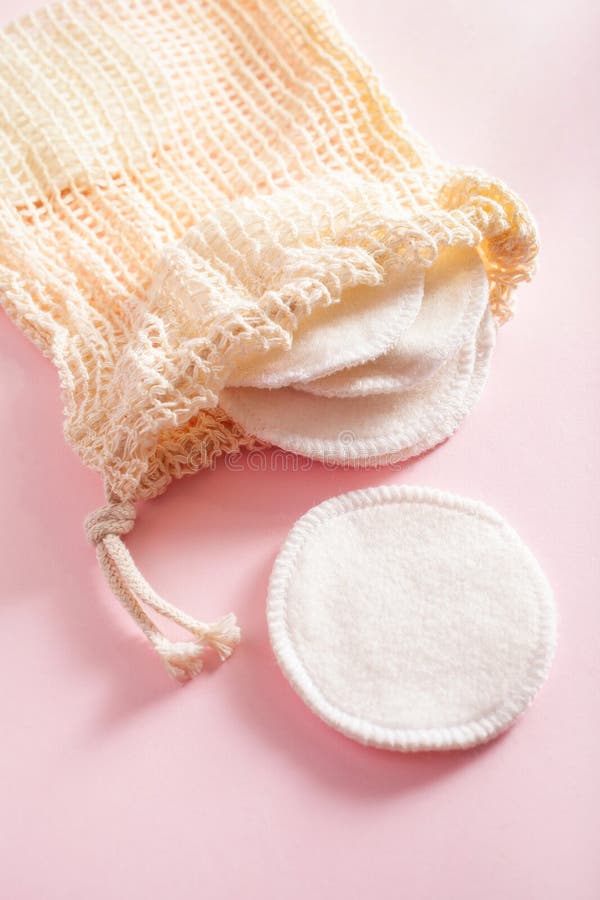 Zero Waste Eco Friendly Hygiene Bathroom Concept. Reusable Cotton Pads ...