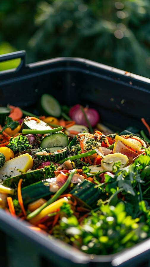 Zero Waste Food Recycling Food Scraps into Compost Ai Generated Stock ...