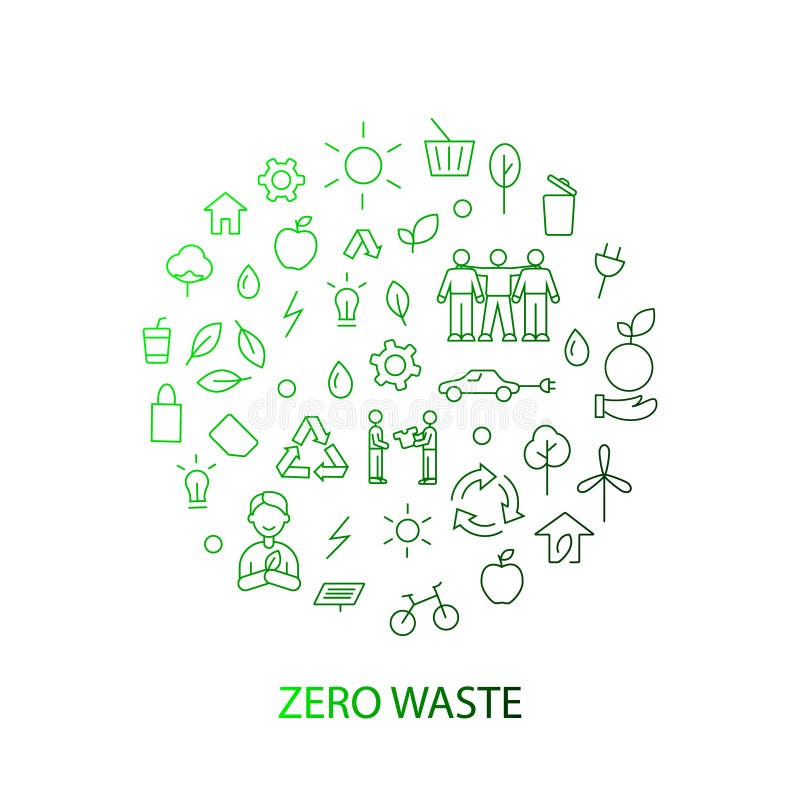 Waste Management Icons Line Art Stock Illustrations – 139 Waste ...
