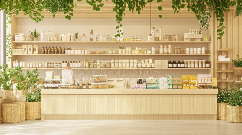 Zero Waste Grocery Store Section with Natural Products Display Stock ...