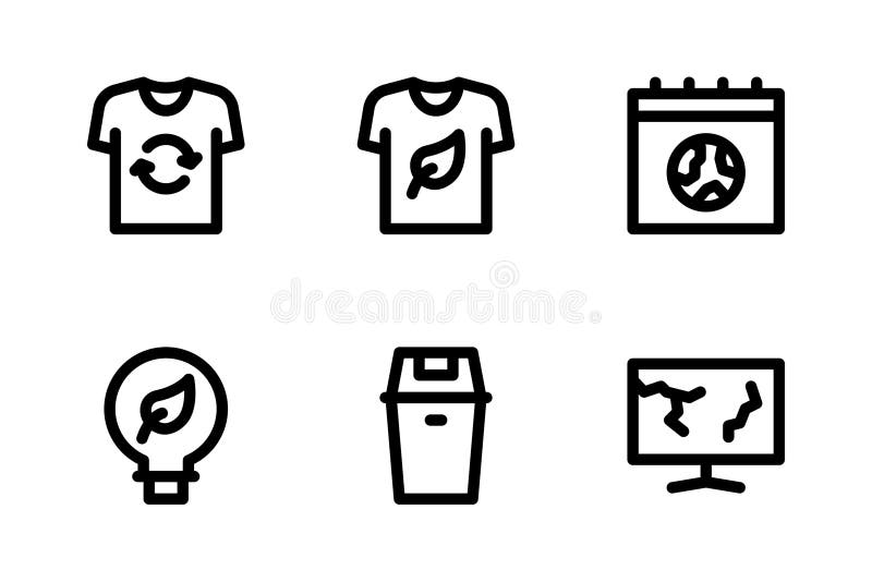 Icons of Clothes Recycling, Organic T-shirt, Earth Day, Green Energy ...