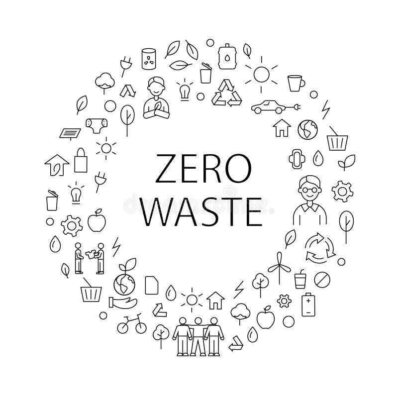 Zero Waste Idea Vector Icon. Earth Pollution. Save the Planet Stock ...