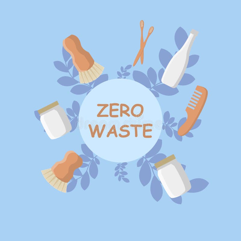 Zero Waste Infographic Vector Illustration. a Working Process Model ...