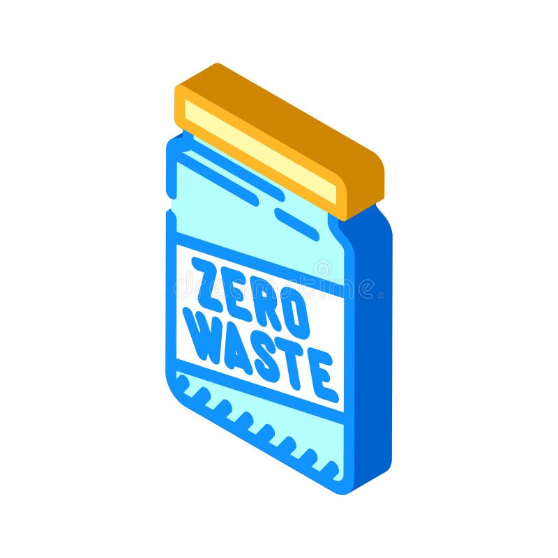 Zero Waste Jar Eco Conscious Isometric Icon Vector Illustration Stock ...