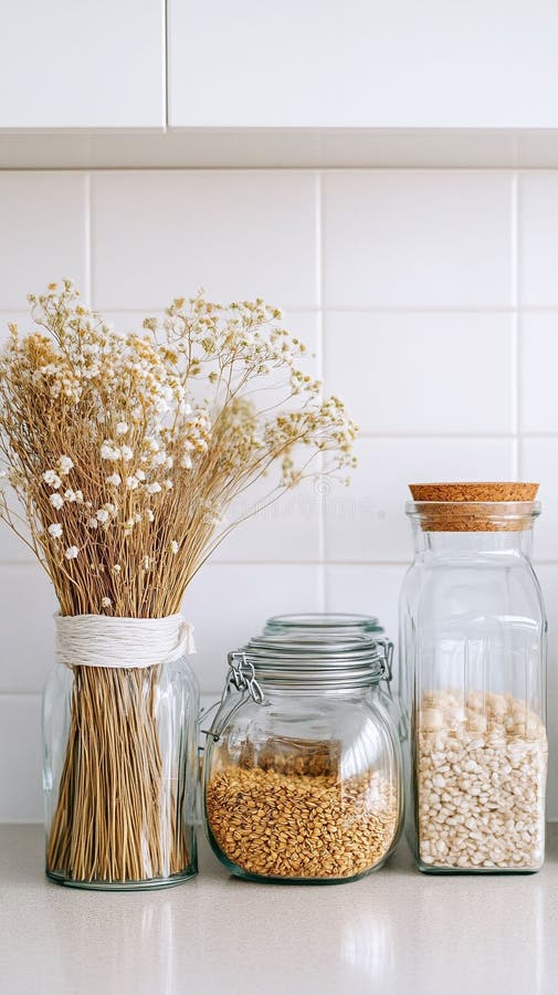 A Zero-waste Kitchen with Reusable Glass Jars and Compostable Food Wrap ...
