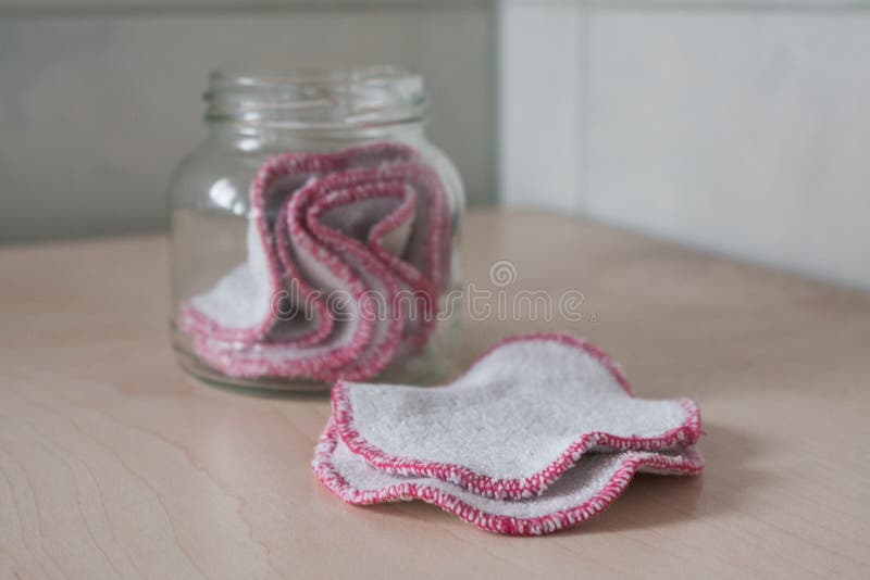 Zero Waste Organic Cotton Pads Stock Photo - Image of friendly, makeup ...