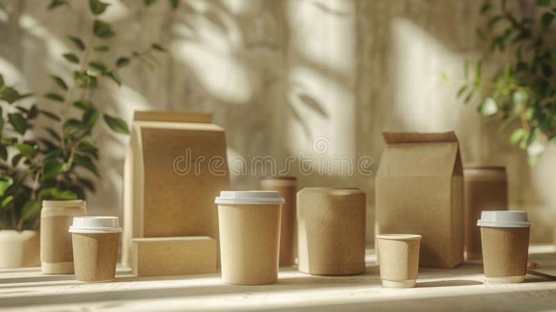 Zero Waste Packaging Made from Recycled Materials in Earth Tones ...