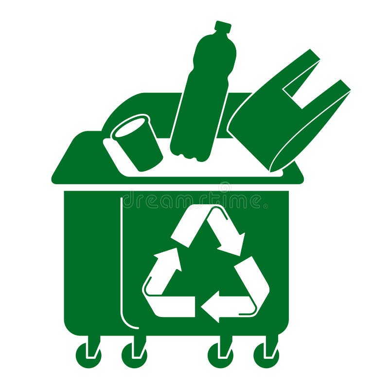 Zero Waste - Plastic Products Recycling Stock Vector - Illustration of ...