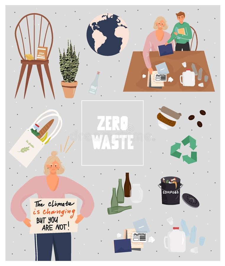 Zero Waste Poster. International Climate Day Stock Vector ...
