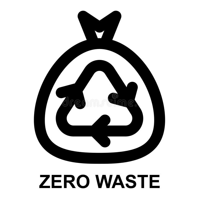 Zero Waste, Reduce Waste, Recycle, Waste, Trash, Garbage Outline Icon ...