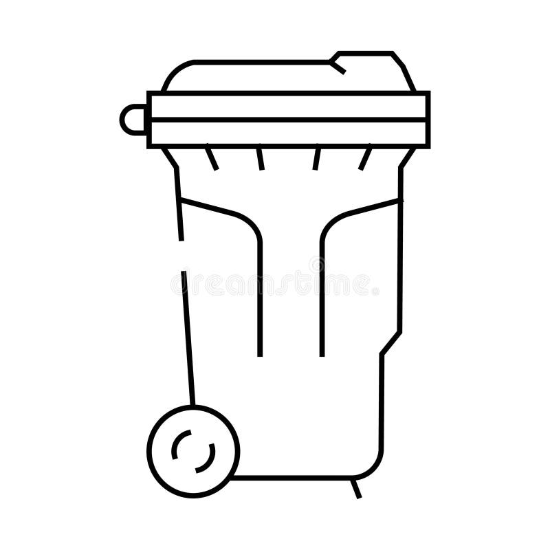 Zero Waste Sorting Line Icon Vector Illustration Stock Vector ...