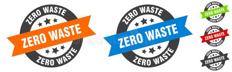 Zero Waste Stamp. Zero Waste Round Ribbon Sticker. Tag Stock Vector ...