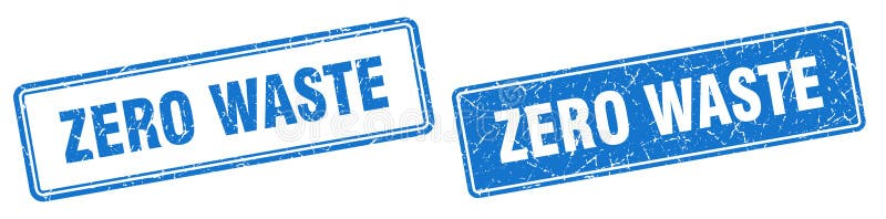 Zero Waste Stamp Set. Zero Waste Square Grunge Sign Stock Vector ...