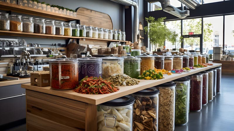 Zero Waste Store Filled with Fresh Produce and Organic Food Stock ...