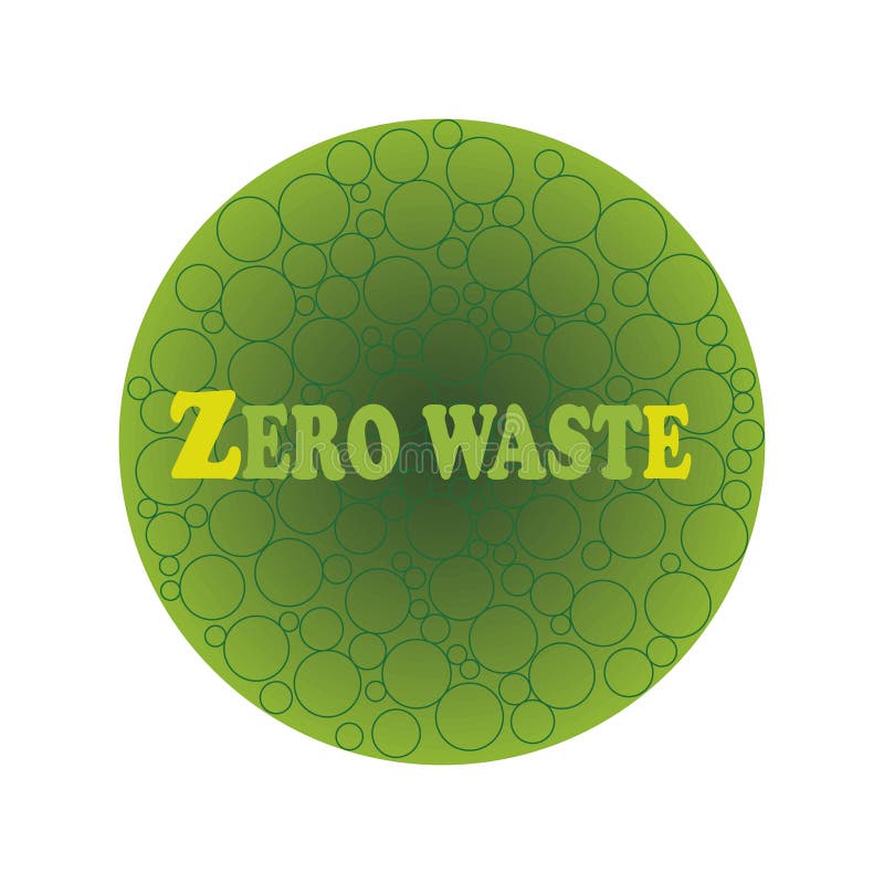 Icon with Colorful Zero Waste Text and Texture Stock Vector ...