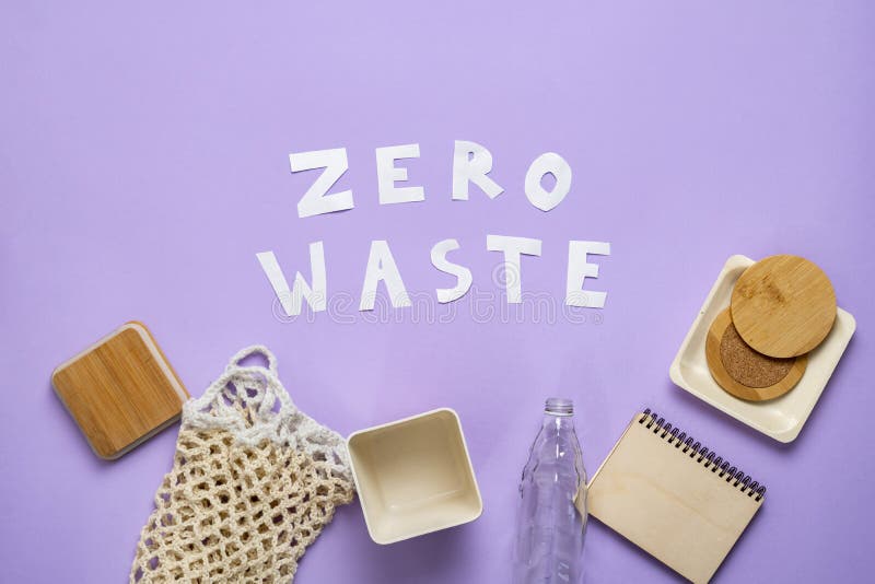 A Zero Waste Text Letters Flat Lay with Reusable Organic Things, Clean ...