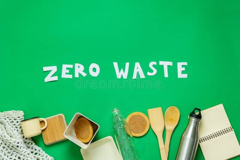 A Zero Waste Text Letters Flat Lay with Reusable Organic Things, Clean ...