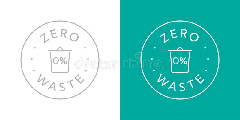 Zero Waste Vector Icon Stamp Badge Stock Vector - Illustration of ...