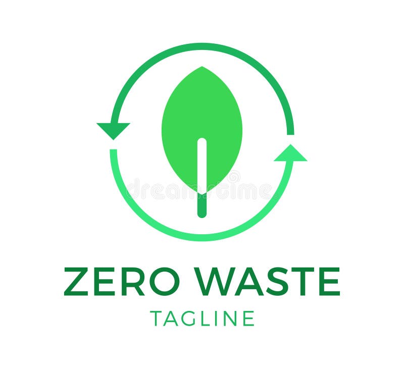 Zero Waste Vector Logo Template Design Stock Vector - Illustration of ...