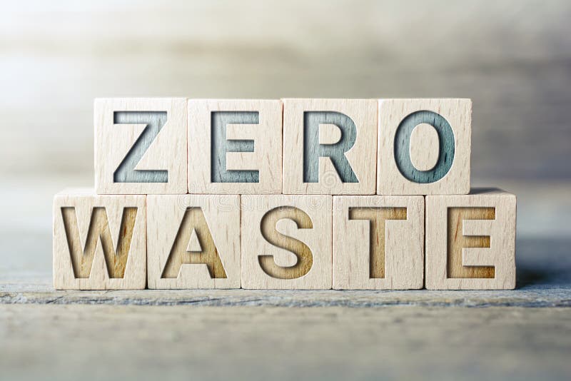 Zero Waste Written on Wooden Blocks on a Board - Save Nature Concept ...