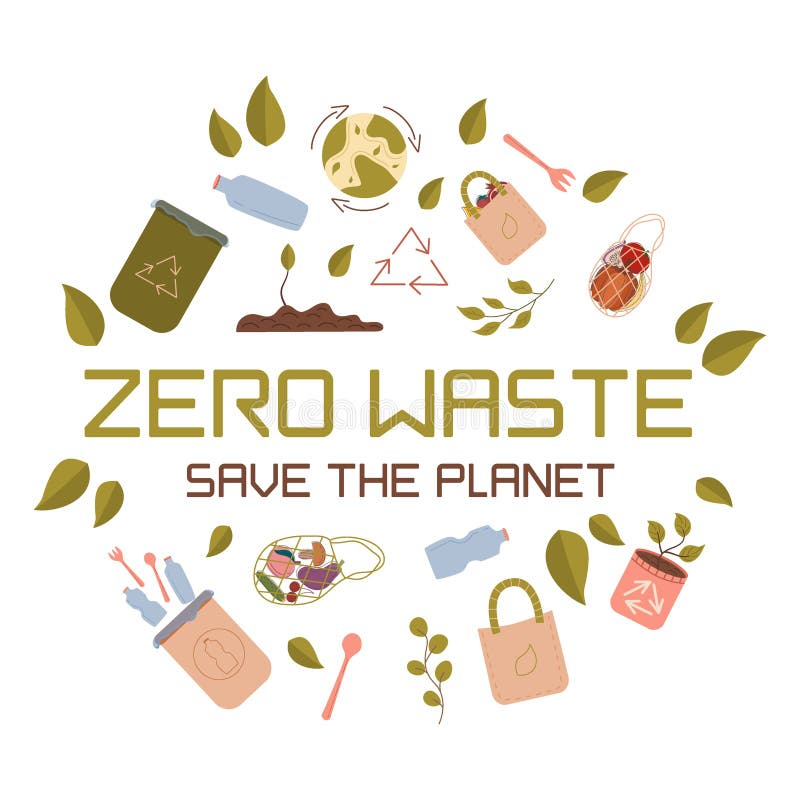 Zero West Concept, the Inscription Save the Planet. Vector Logo Design ...