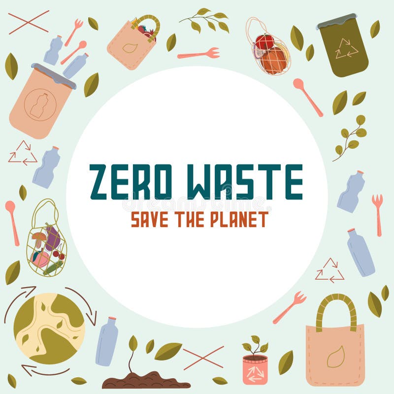 Zero West Concept, the Inscription Save the Planet. Vector Logo Design ...
