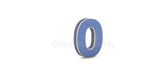 0 Zero Written 3D Text in White Background Stock Illustration ...