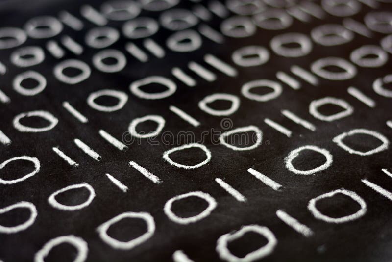 Zeros and Ones Written on a Blackboard Stock Photo - Image of codificar ...