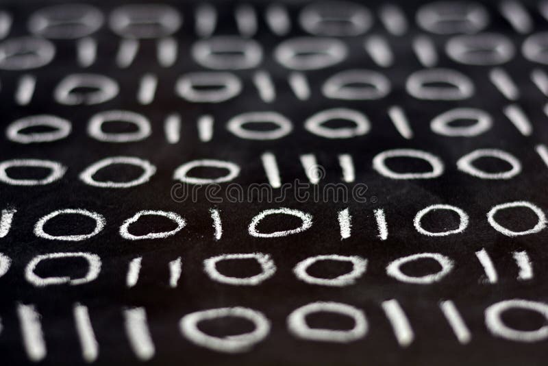 Zeros and Ones Written on a Blackboard Stock Image - Image of agiotaje ...