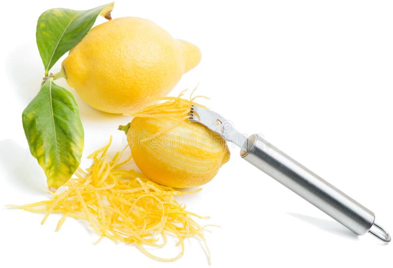 Zeste De Citron Avec Le Zester. Photo stock - Image du zeste, jaune ...