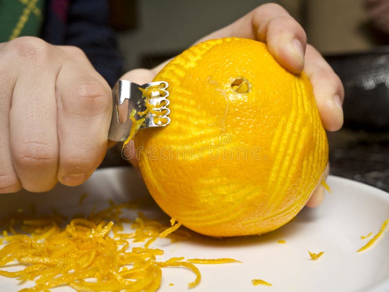 Zesting an Orange stock photo. Image of orange, recipe - 22152296