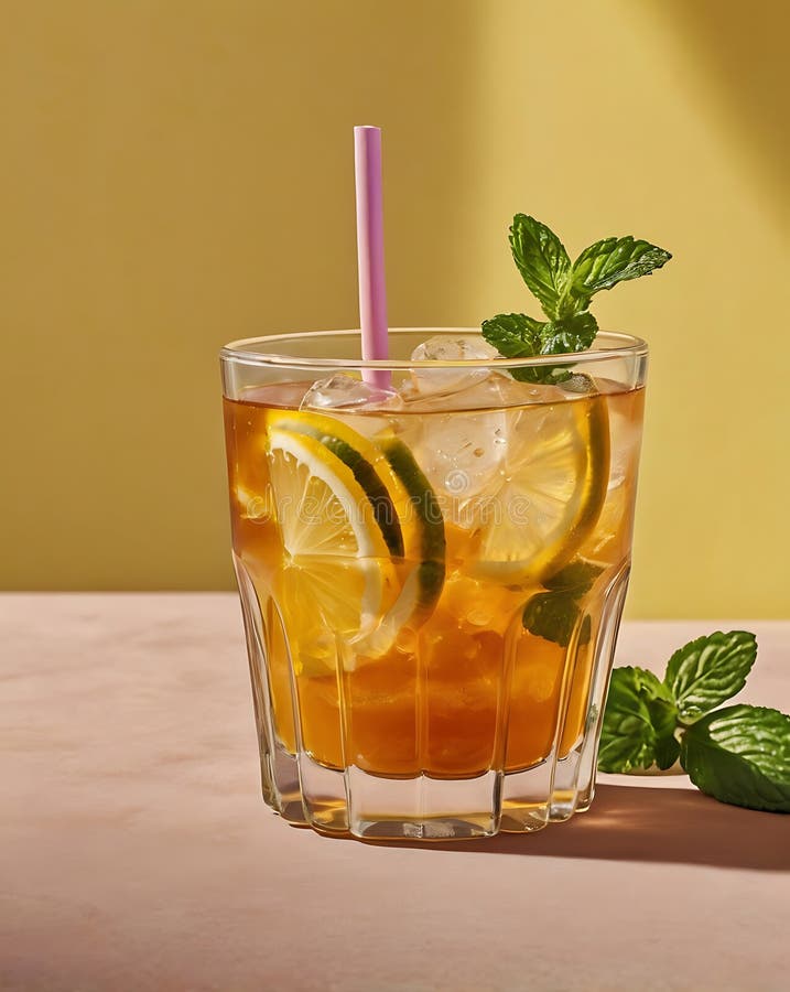 Zesty Lemon Lime Iced Tea stock illustration. Illustration of fresh ...