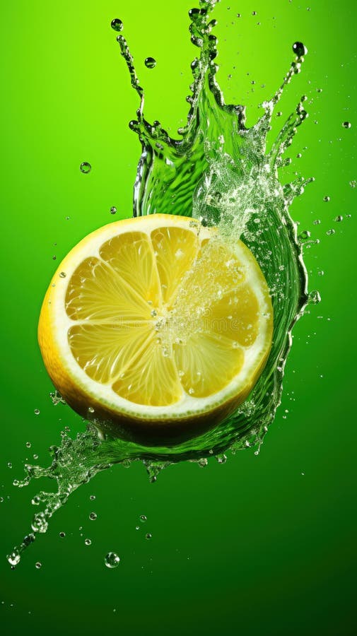 A Zesty Lemon Splash of Vibrant Freshness Stock Illustration ... A Zesty Lemon Splash of Vibrant Freshness Stock Illustration ...