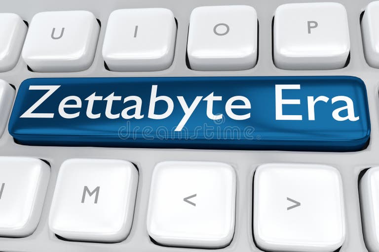 Zettabyte Era concept stock illustration. Illustration of binary ...