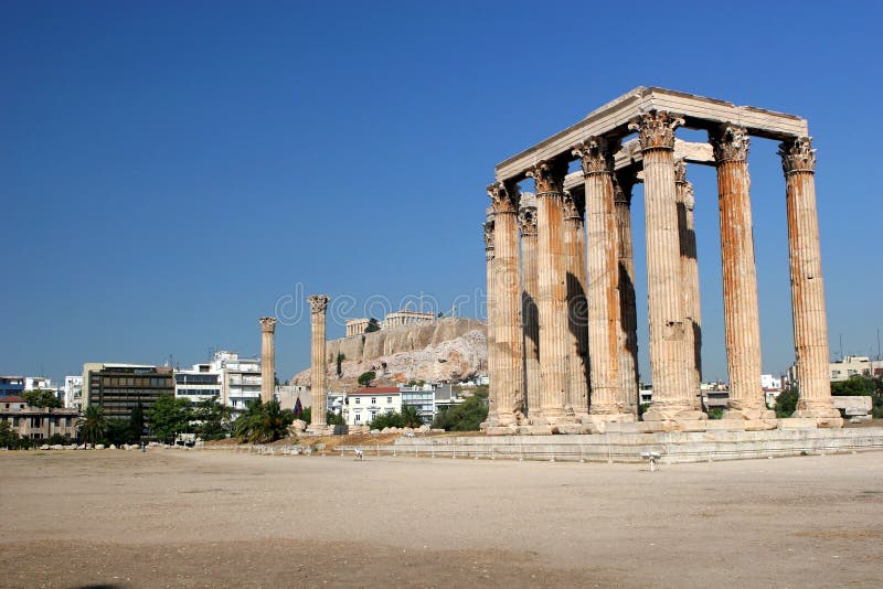 Zeus. stock image. Image of acropolis, building, antiquities - 4360999
