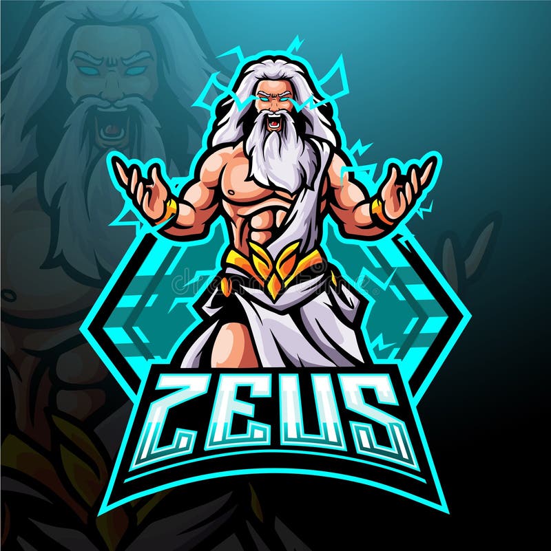 Zeus Esport Logo Mascot Design. Stock Vector - Illustration of male ...