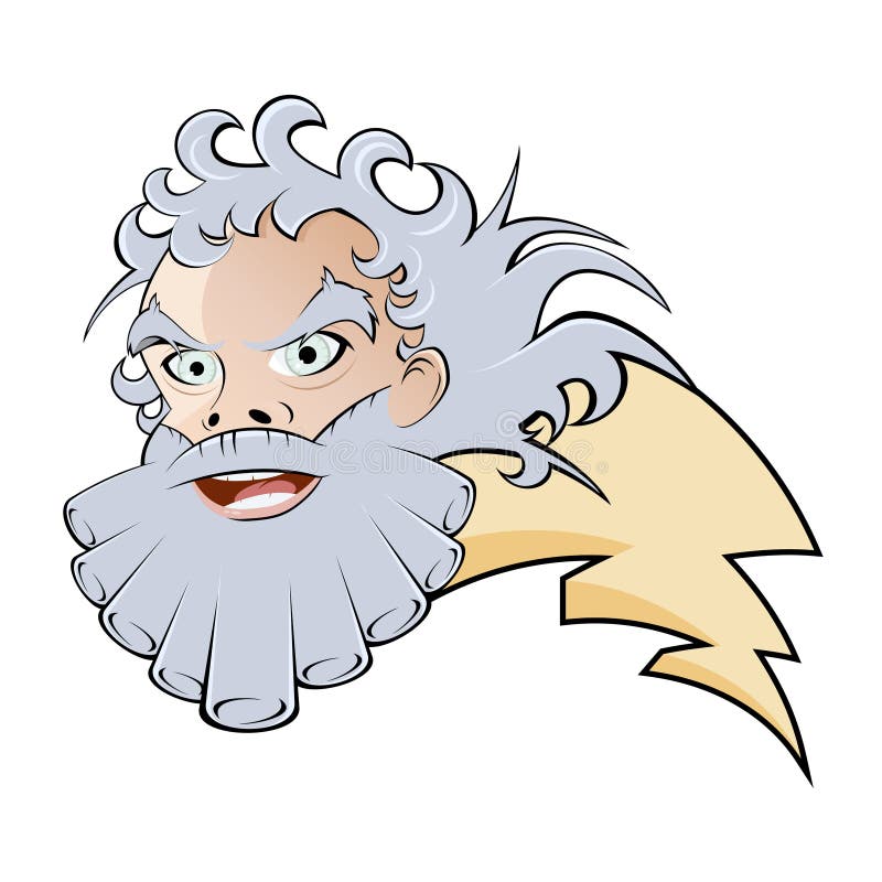 Zeus et foudre illustration de vecteur. Illustration du agrafe - 24594070
