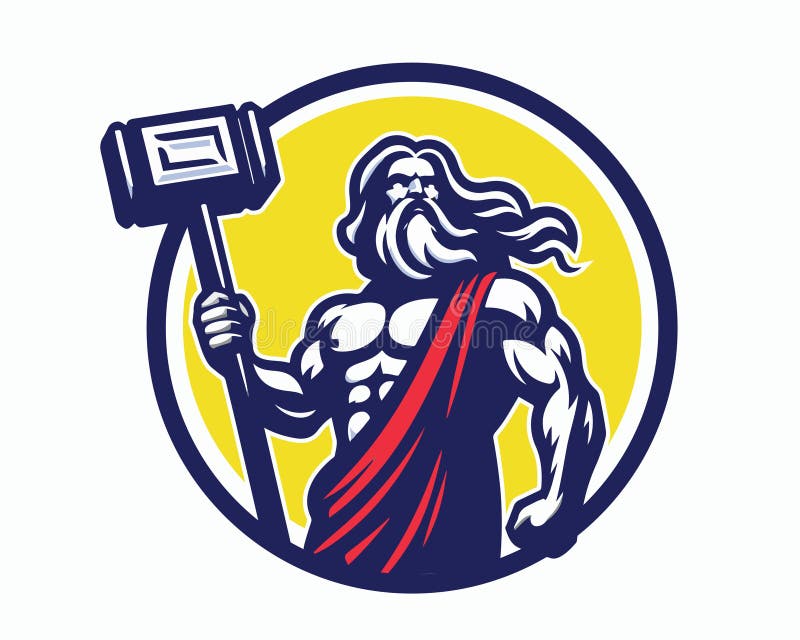 Zeus God of Thunder Logo stock vector. Illustration of thunder - 309855276