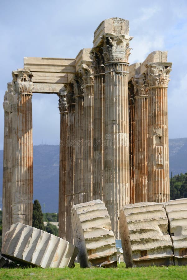 Zeus temple in Athens stock image. Image of european - 51843275