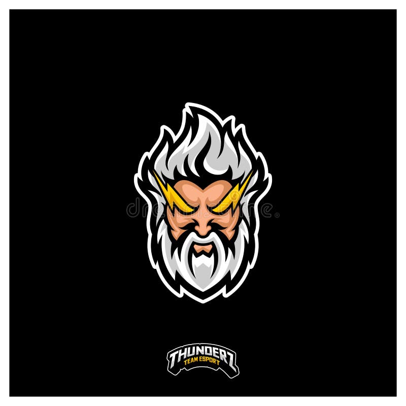 Zeus Thunderbolt Esport Gaming Mascot Logo Template Vector. Modern Head ... Zeus Thunderbolt Esport Gaming Mascot Logo Template Vector. Modern Head ...