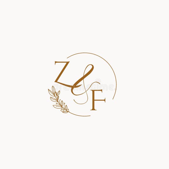ZF Initial Wedding Monogram Logo Stock Vector - Illustration of stylish ...