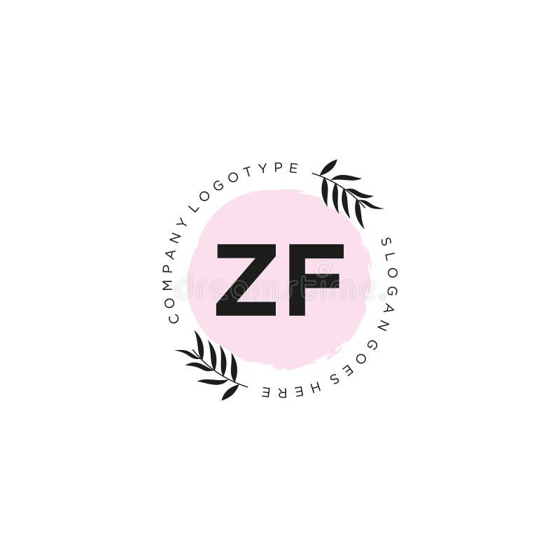 ZF Letter Logo Icon Design Template Elements Stock Vector ...