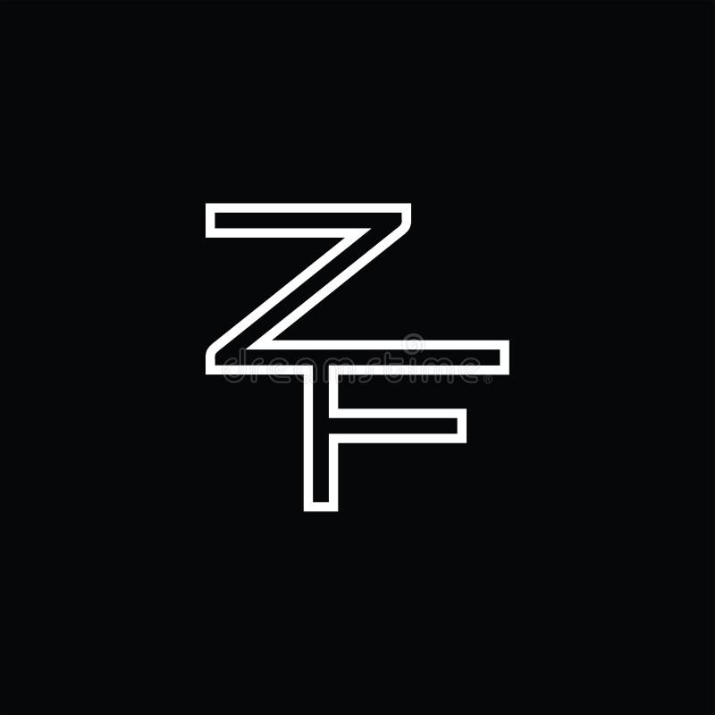 ZF Logo Monogram with Line Style Design Template Stock Vector ...