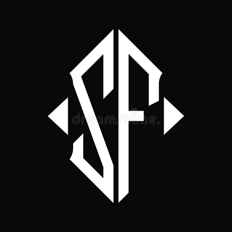 ZF Logo Monogram with Shield Shape Isolated Design Template Stock ...