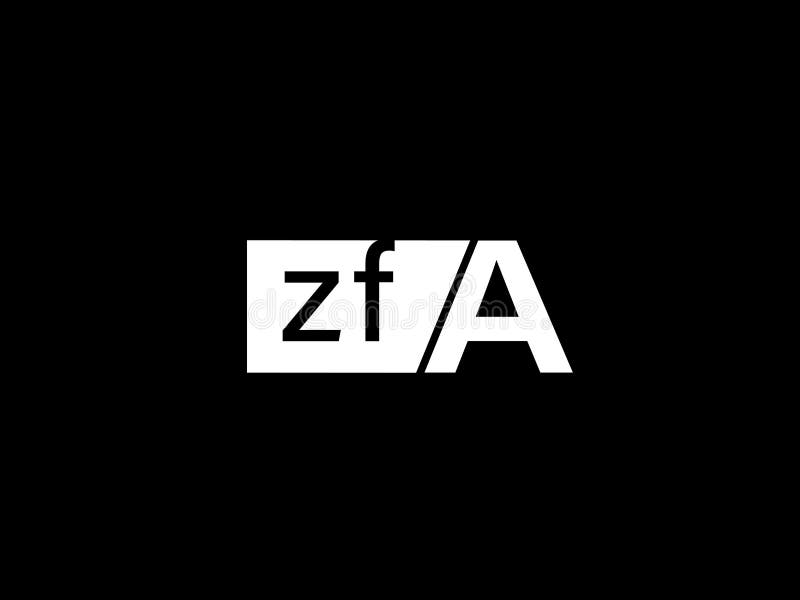 ZFA Logo and Graphics Design Vector Art, Icons Isolated on Black ...