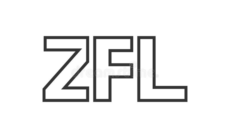 ZFL Logo Design Template with Strong and Modern Bold Text. Initial ...