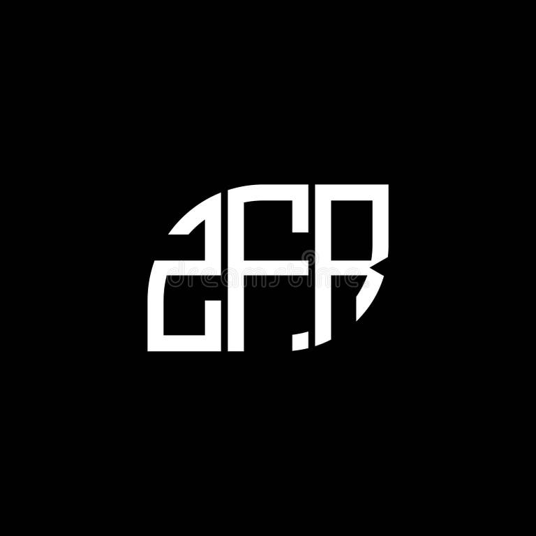 ZFR Letter Logo Design on Black Background. ZFR Creative Initials ...