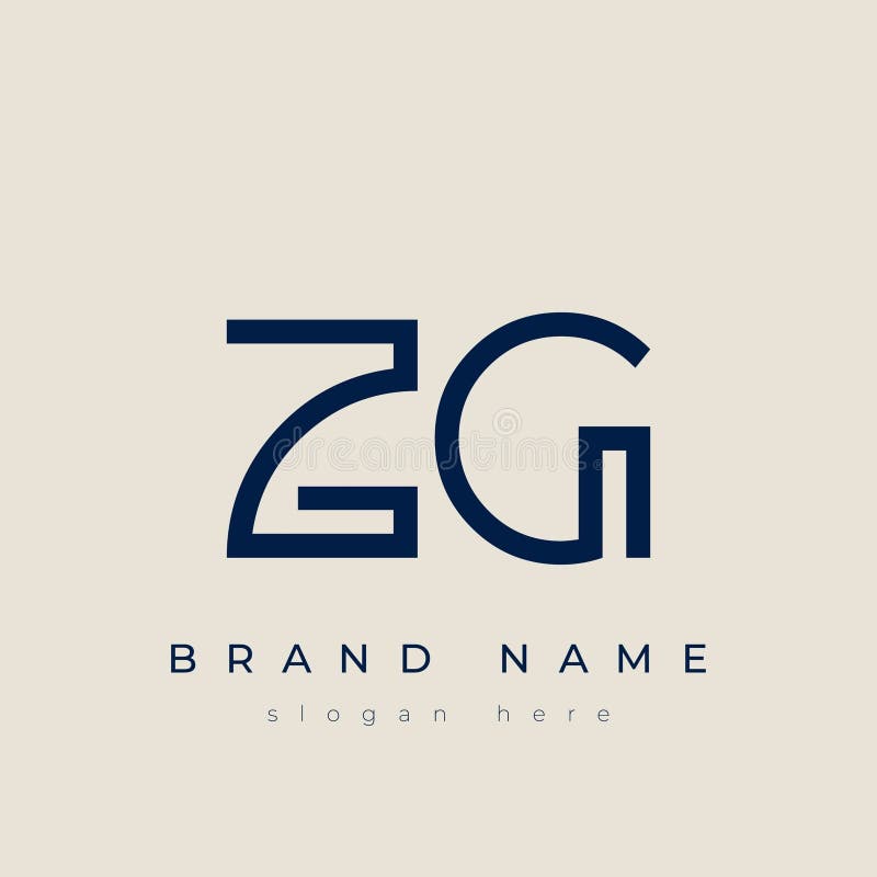 ZG Alphabet Letter Icon Logo Stock Vector - Illustration of letter ...