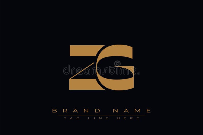 ZG Initial Letter Logo Design Stock Vector - Illustration of abstract ...